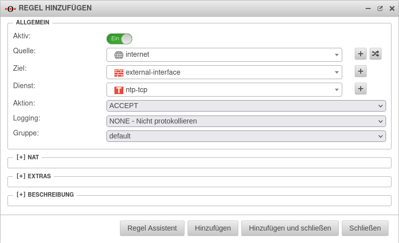 Anpassung der Firewall – Securepoint Wiki