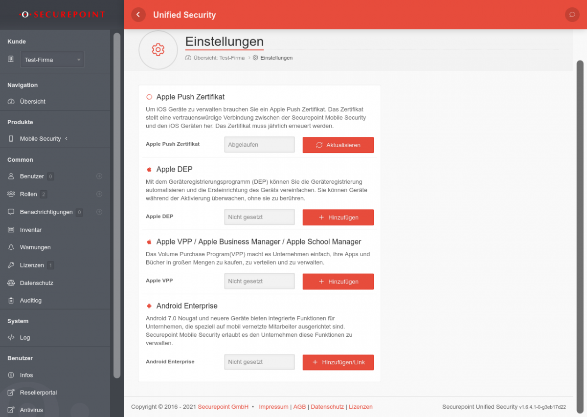 Ersteinrichtung Android Enterprise – Securepoint Wiki