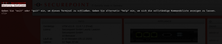 Zugänge der UTM – Securepoint Wiki